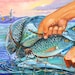 The Miraculous Catch of Fish Bible Miracle Painting Gospel of John Art ...