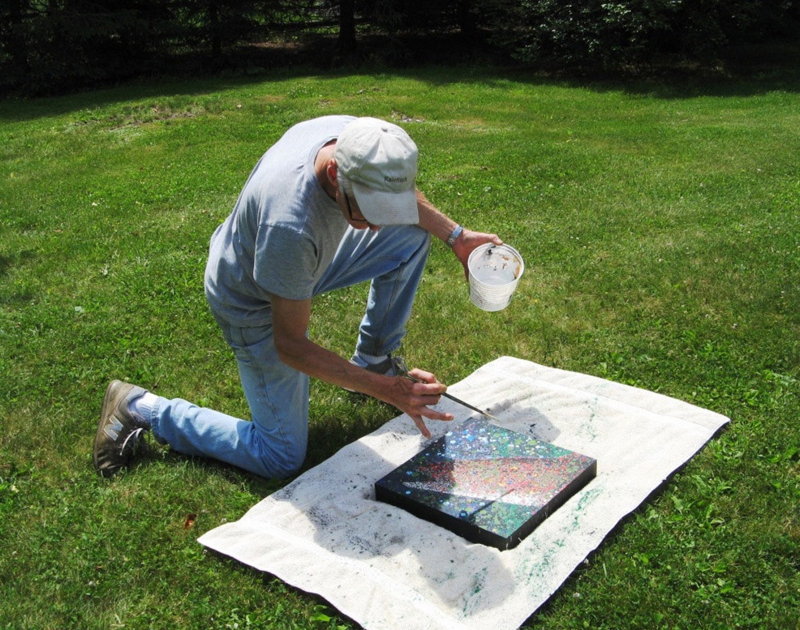 Abstract Fish Pollock Style Painting Walleye Trout Salmon 8 X | Etsy