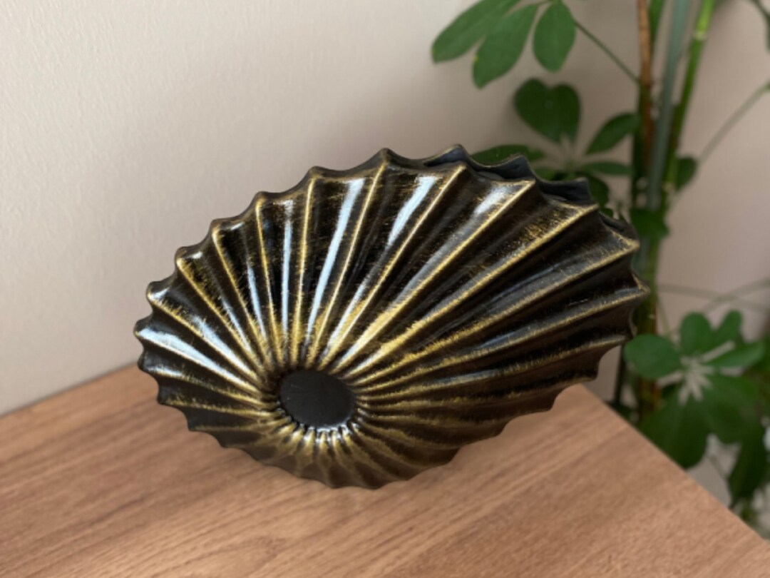 Decorative Oyster Shell Vase Coastal Home Decor Accent - Etsy