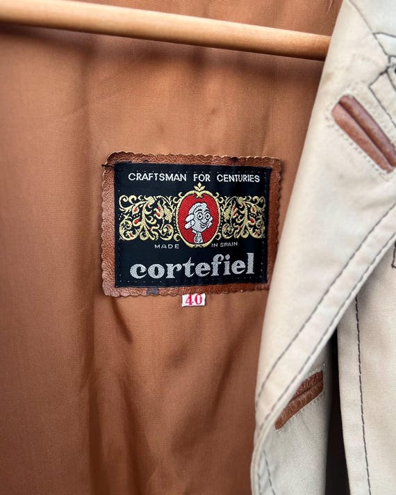 1970s Cortefiel Belted Lined Coat - Gem