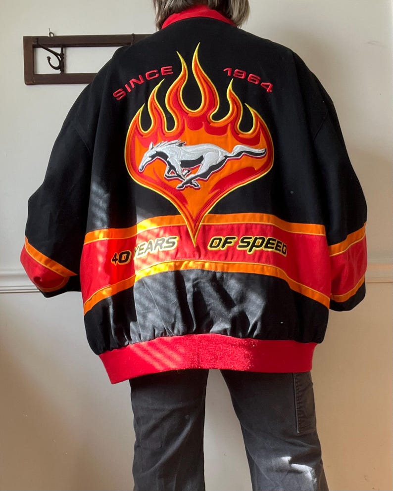 Vintage Y2K Mustang Racing Jacket - Etsy