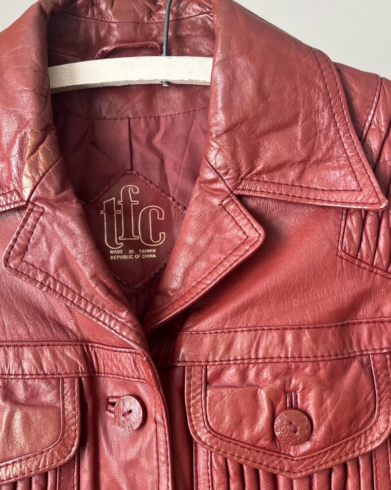 1970s Oxblood Belted Leather Trench Coat - Etsy