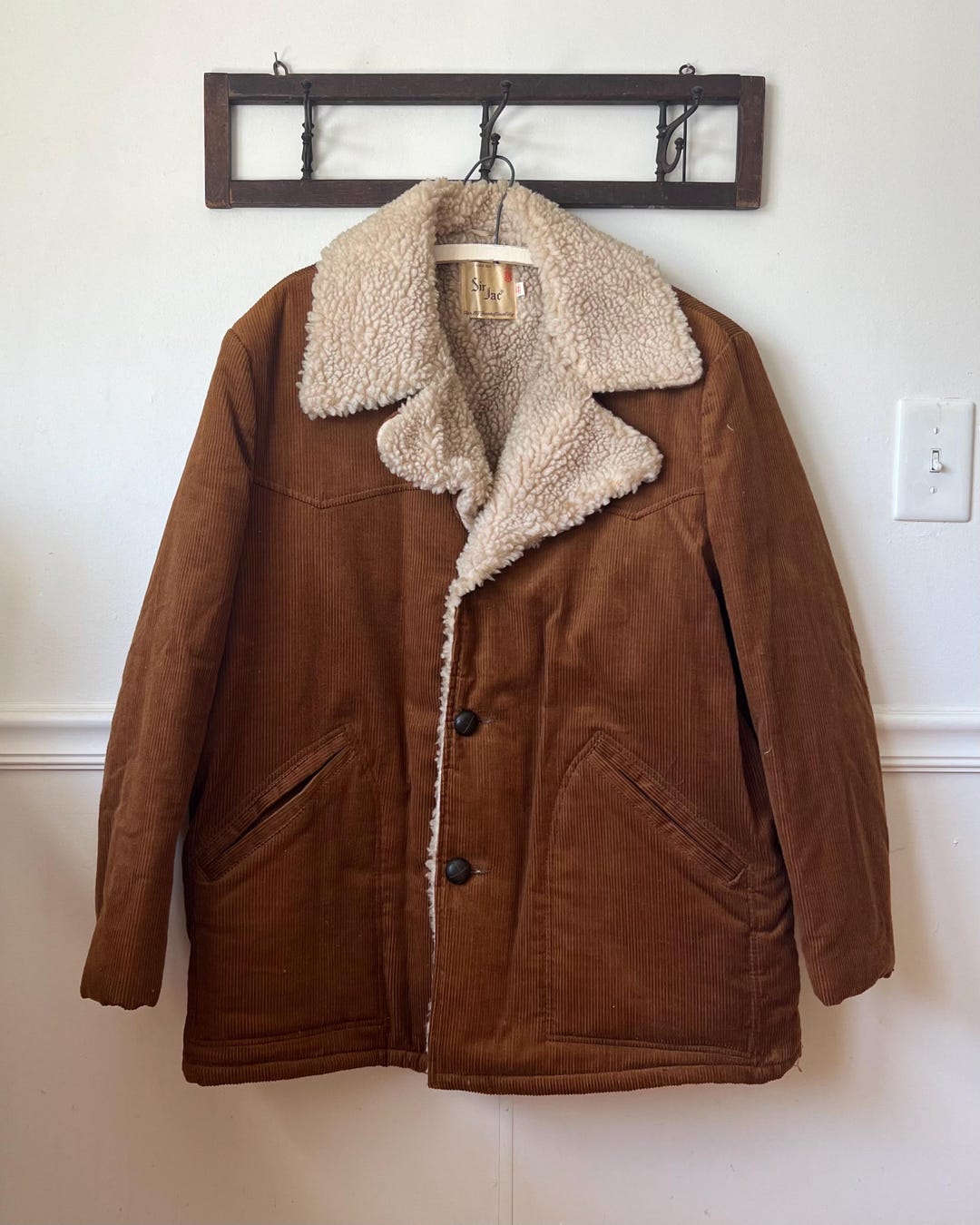 70s Sir Jac Corduroy Sherpa Jacket - Etsy