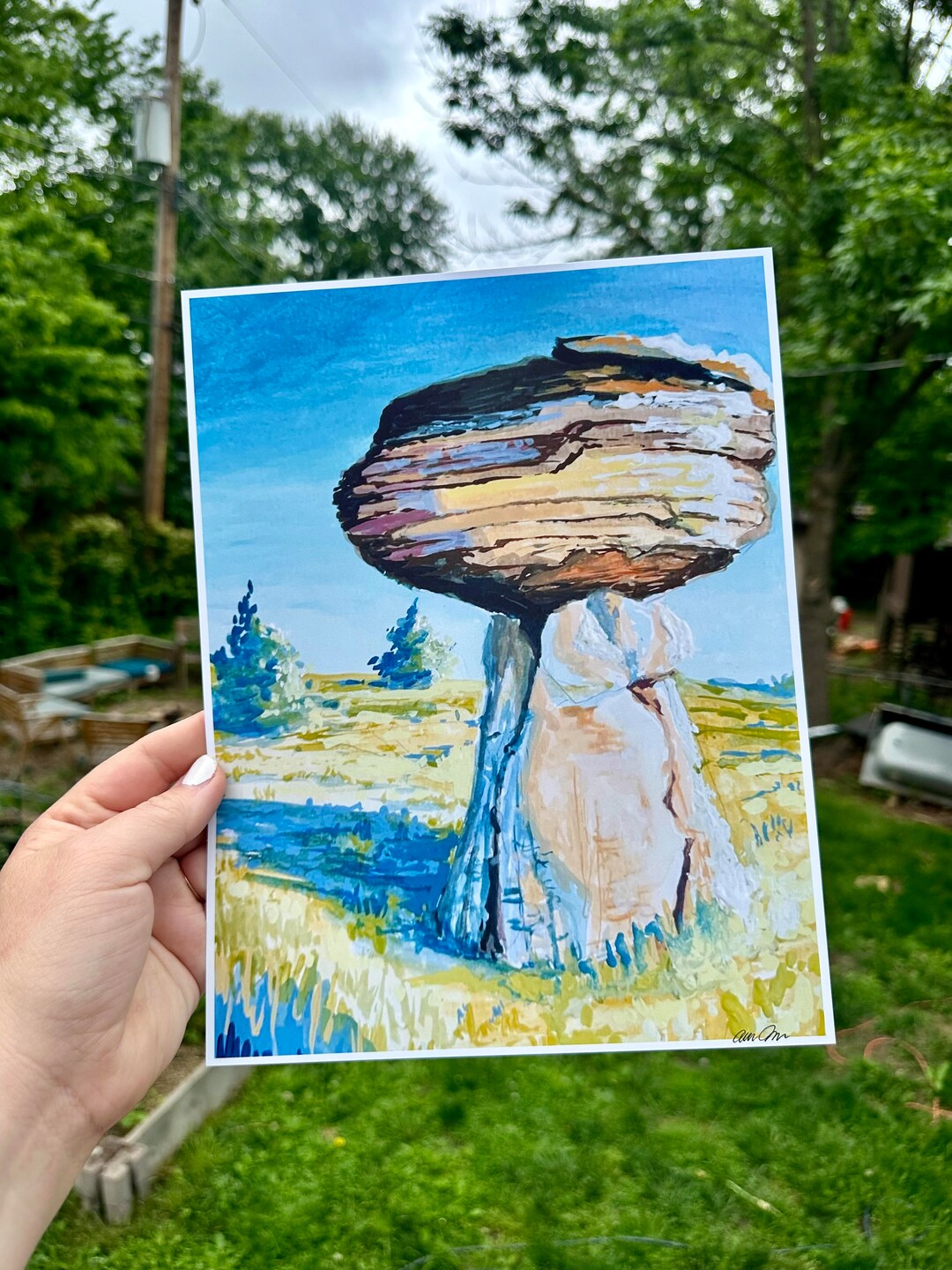 Art Print | Mushroom Rock 8.5x11 - Etsy