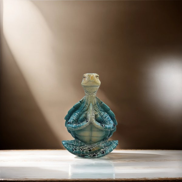 Zen Meditating Turtle Statue Calming Anti-anxiety Sea Turtle Decor for ...
