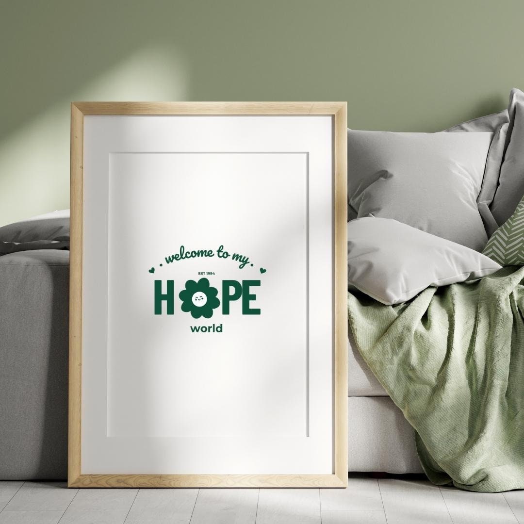 Hope World Digital Poster, Jhope Album Cover Poster, Flower Printable ...