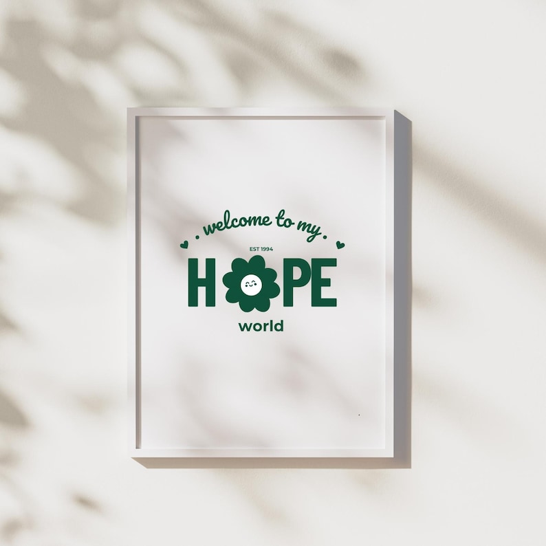 Hope World Digital Poster, Jhope Album Cover Poster, Flower Printable ...
