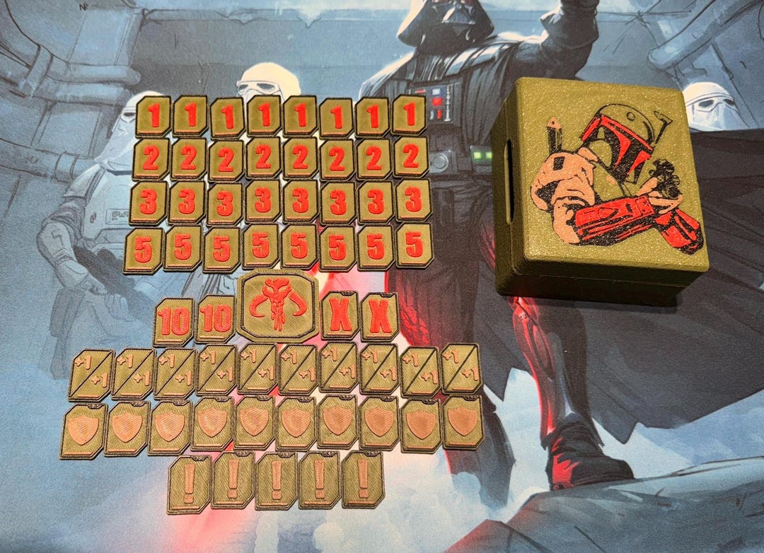 Star Wars Unlimited 62pc Token Set & Magnetic Token Case Boba Fett - Etsy
