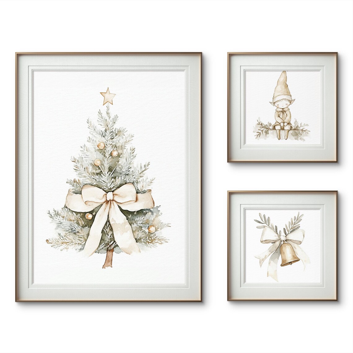 Classic Christmas Prints | 5 Christmas Printables | Christmas Wall Art ...