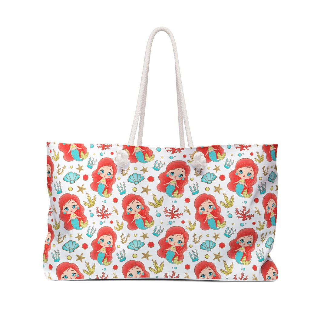 Mermaid-themed Weekender Bag, Stylish Travel Tote, Beach Essential ...
