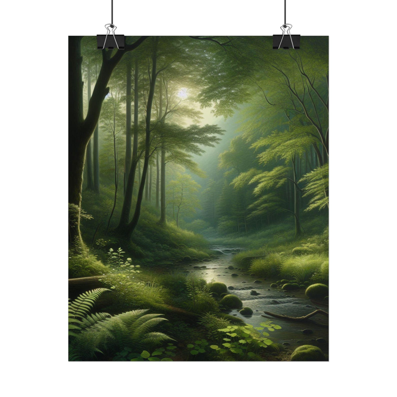 Forest Stream Poster - Etsy