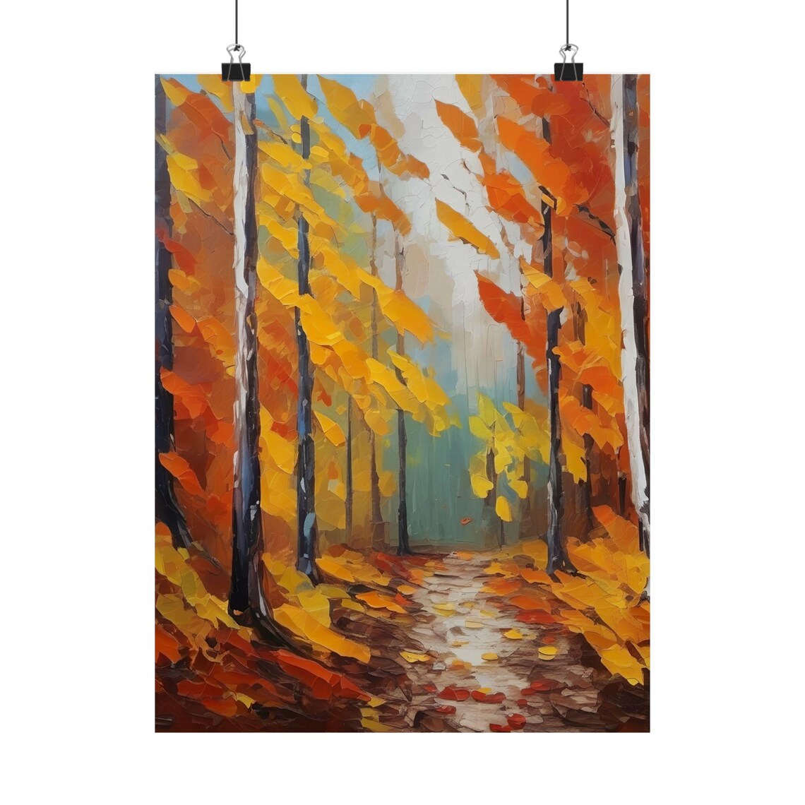 Autumn Forest Path Poster - Etsy