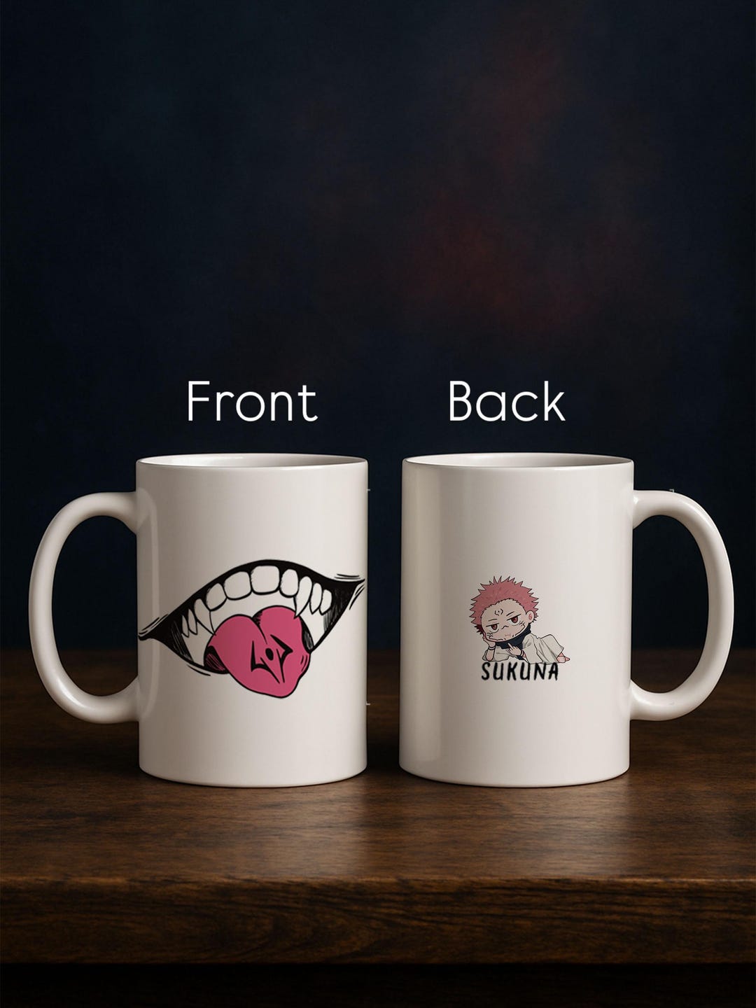 Jujutsu Kaisen 15oz Mug, Sukuna Coffee Mug, White With Bonus Vinyl ...