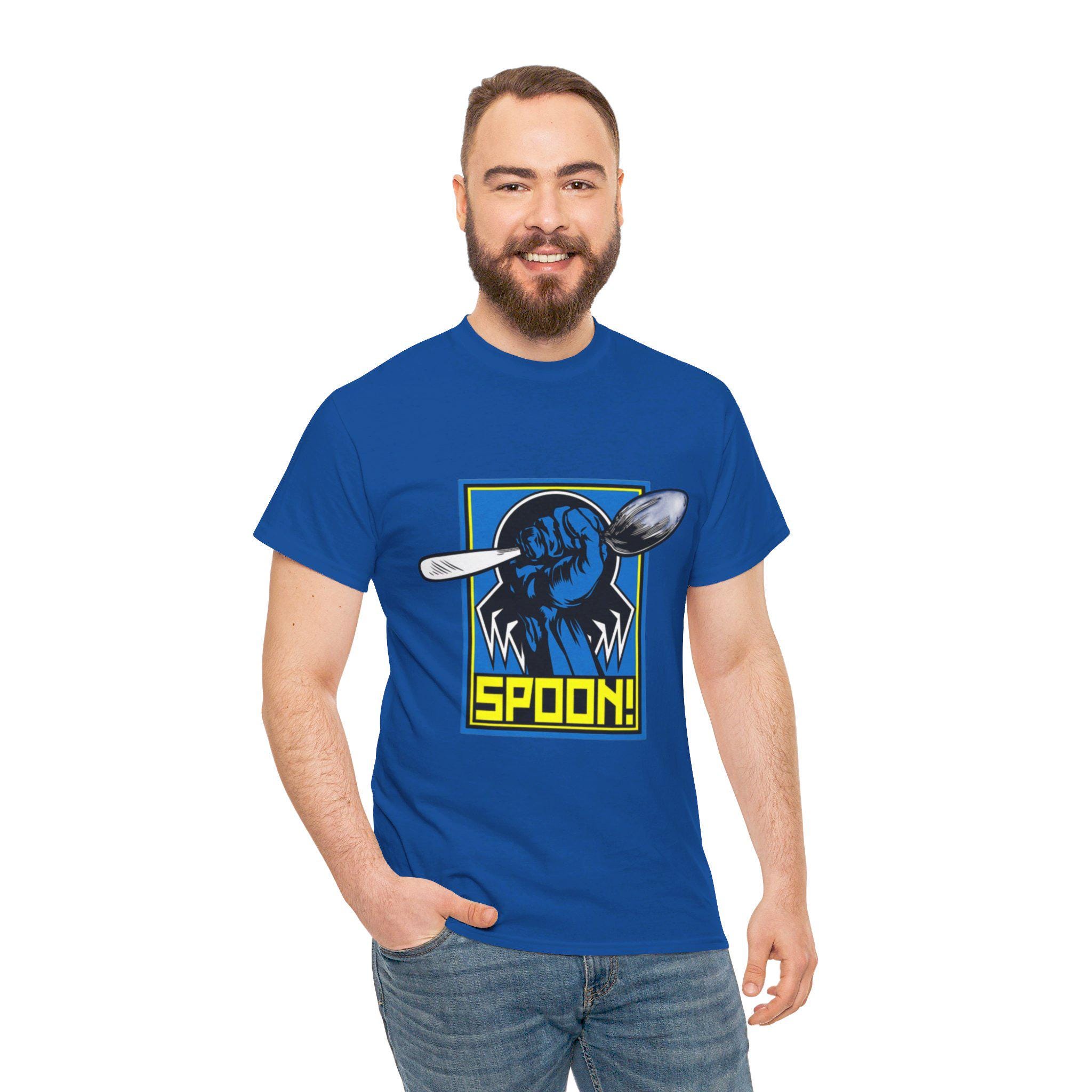 Funny Superhero Shirt | the Tick Cartoon | Spoon! Battle Cry Graphic ...