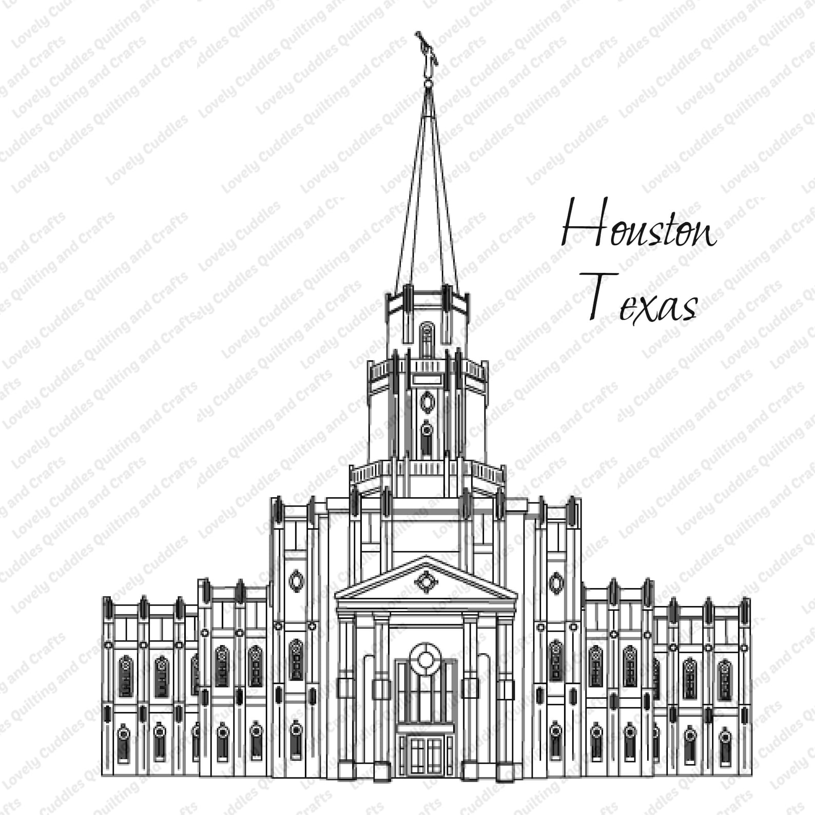 Houston Texas LDS Temple SVG File-digital Download - Etsy