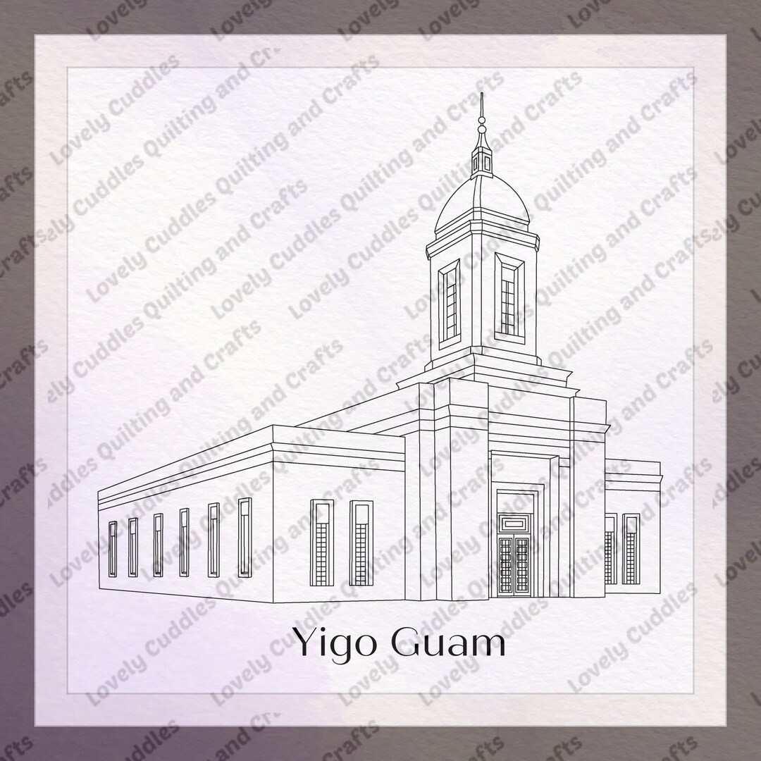 Yigo Guam SVG Temple Drawing File- Digital Download- Temple of the ...