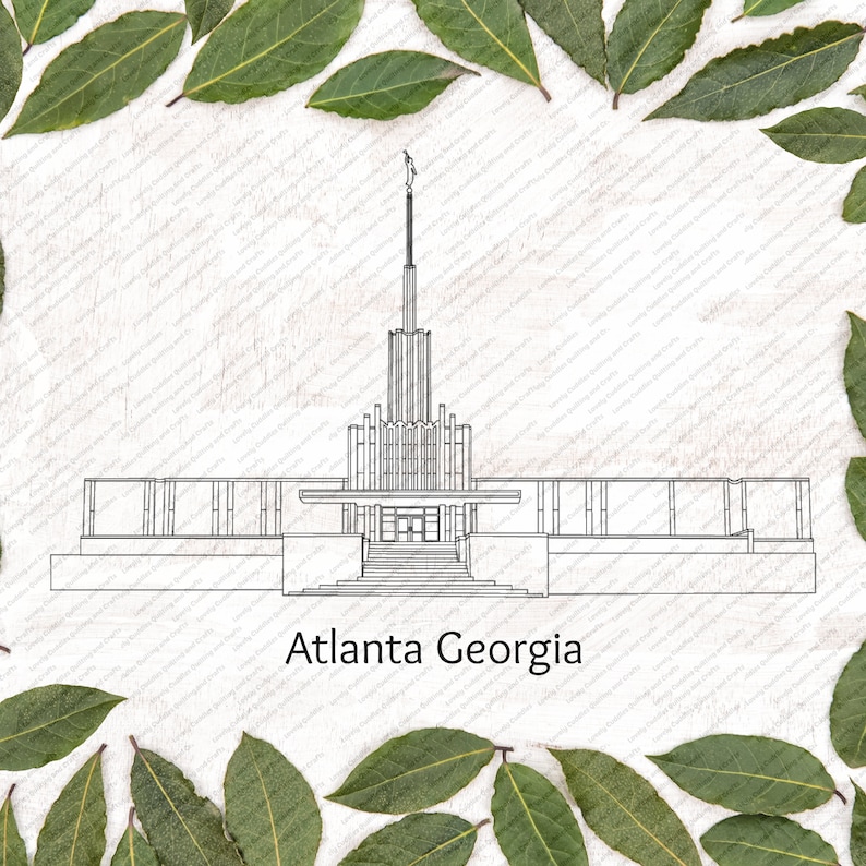 Atlanta Georgia LDS Temple SVG File-digital Download - Etsy