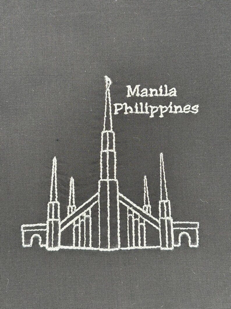 Manila Philippines Temple Embroidery File-digital Download Temple of ...