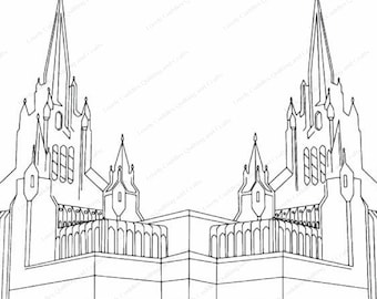 Mount Timanogos LDS Temple SVG File Digital Download | Etsy Canada