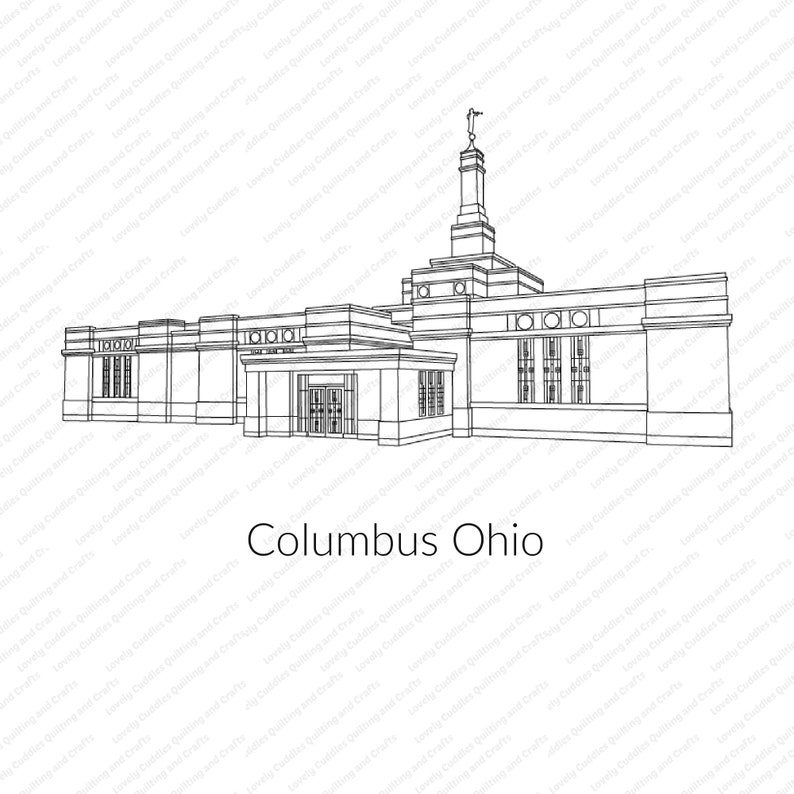 Columbus Ohio LDS Temple SVG File-digital Download - Etsy