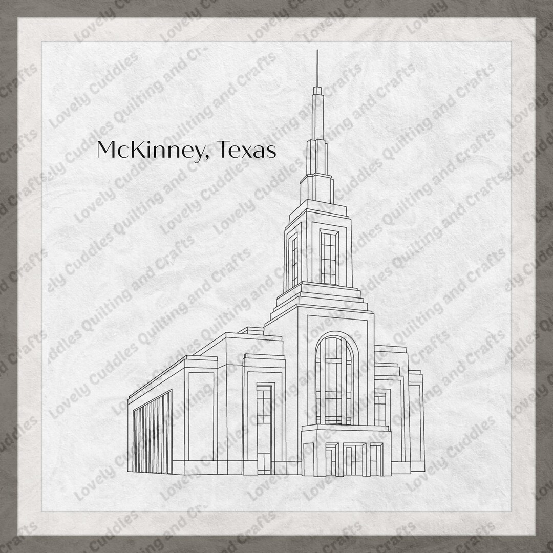 Mckinney, Texas SVG Temple Drawing File- Digital Download- Temple of ...