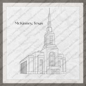 Mckinney, Texas SVG Temple Drawing File- Digital Download- Temple of ...
