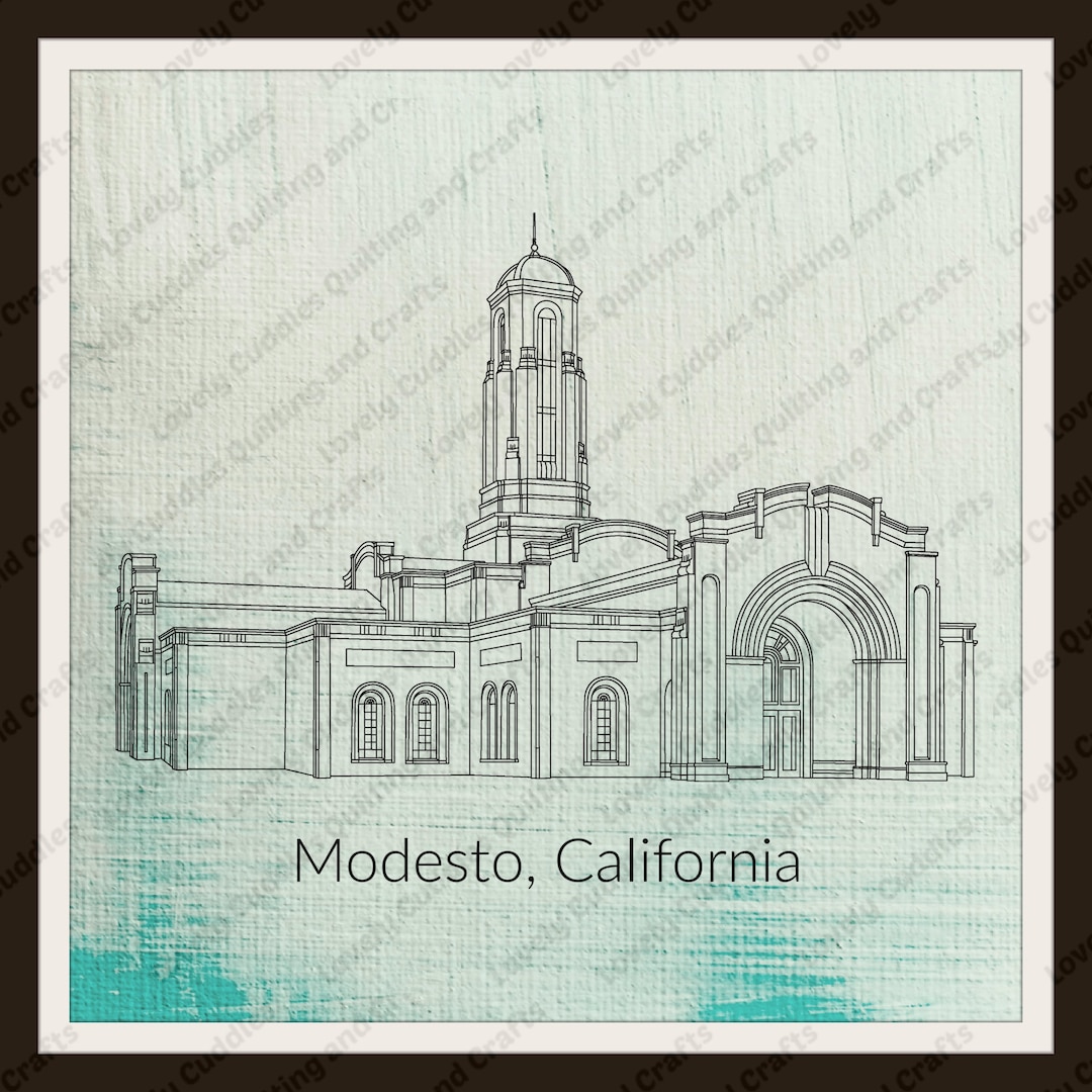 Modesto California LDS Temple SVG File-digital Download - Etsy