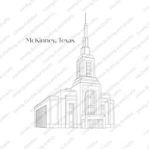 Mckinney, Texas SVG Temple Drawing File- Digital Download- Temple of ...