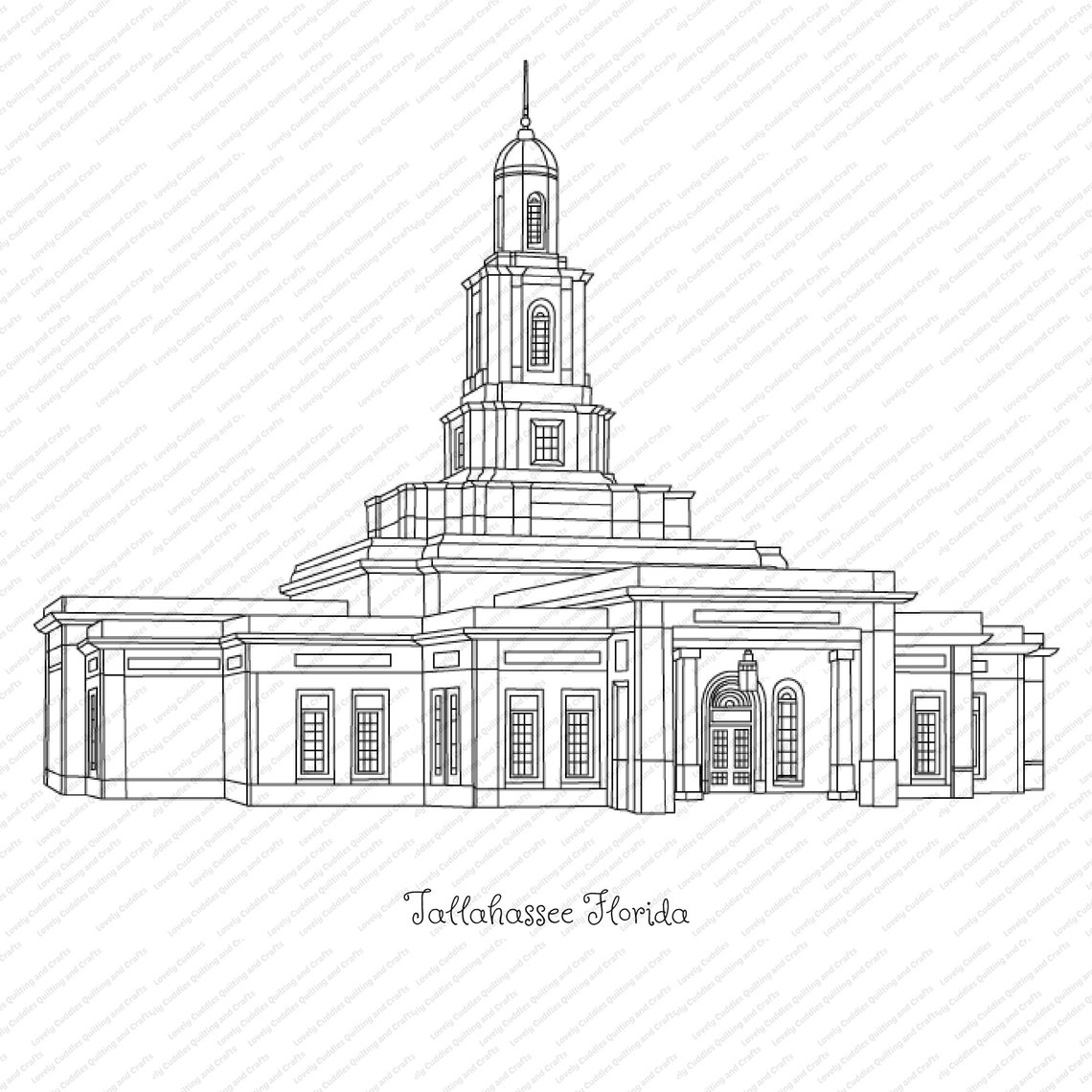 Tallahassee Florida LDS Temple SVG File-digital Download - Etsy