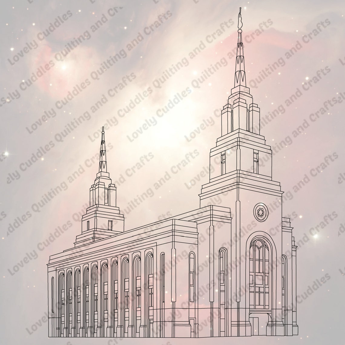Layton Utah (side View) SVG Temple Drawing File- Digital Download ...