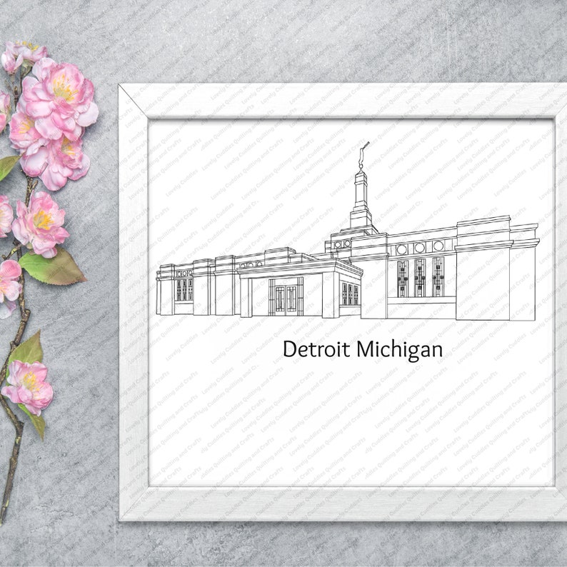 Detroit Michigan LDS Temple SVG File-digital Download - Etsy