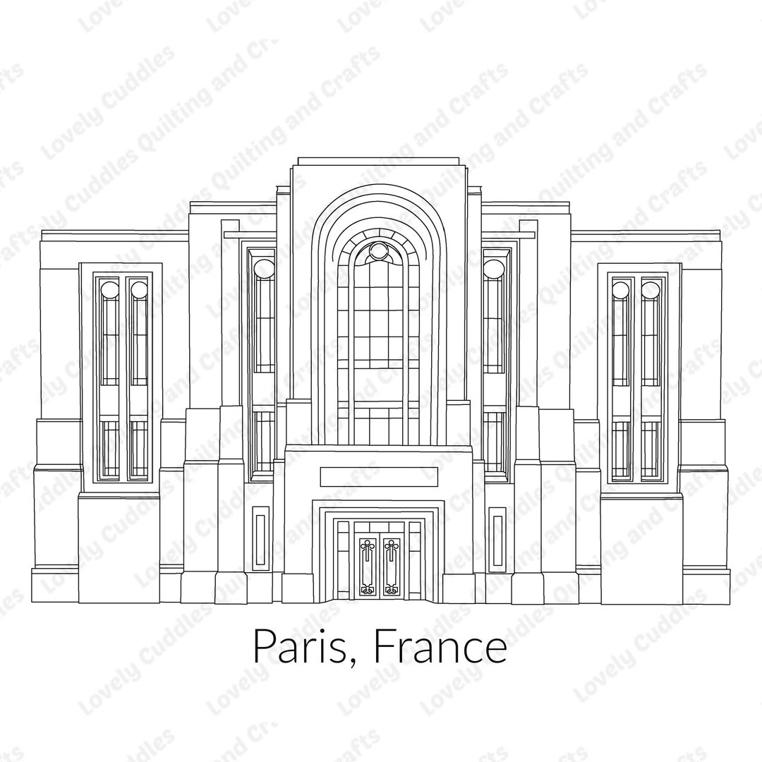 Paris France SVG Temple Drawing File- Digital Download- Temple of the ...