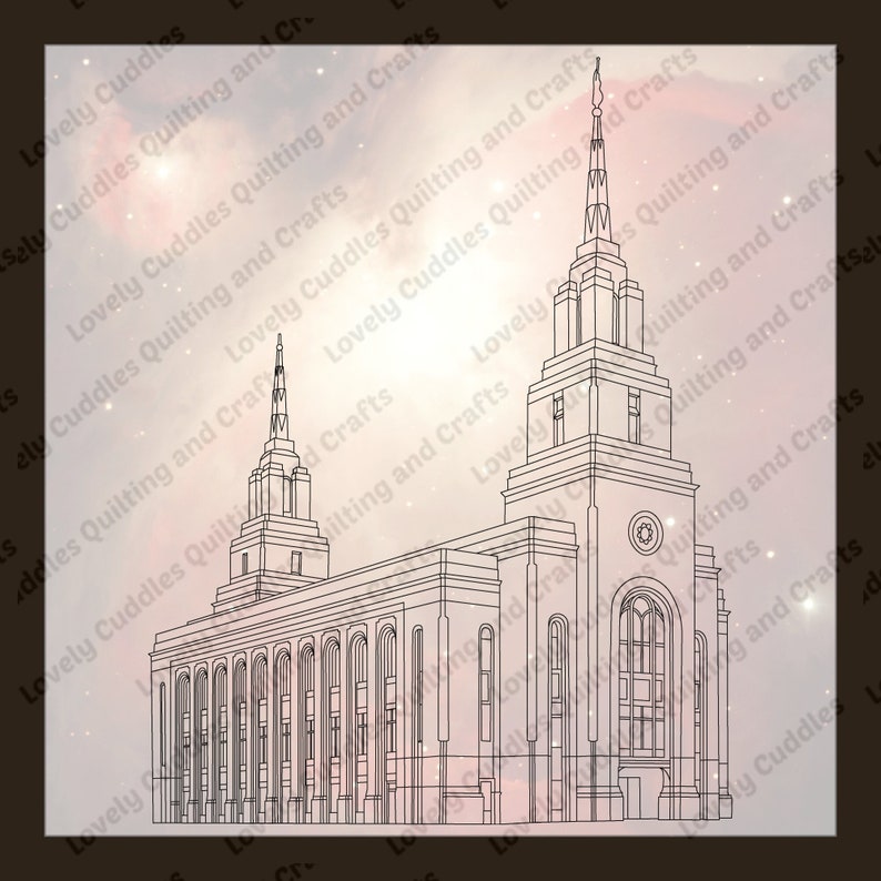 Layton Utah side View SVG Temple Drawing File Digital Download Temple ...