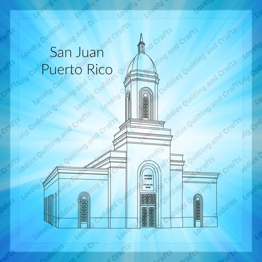 San Juan Puerto Rico SVG Temple Drawing File- Digital Download- Temple ...