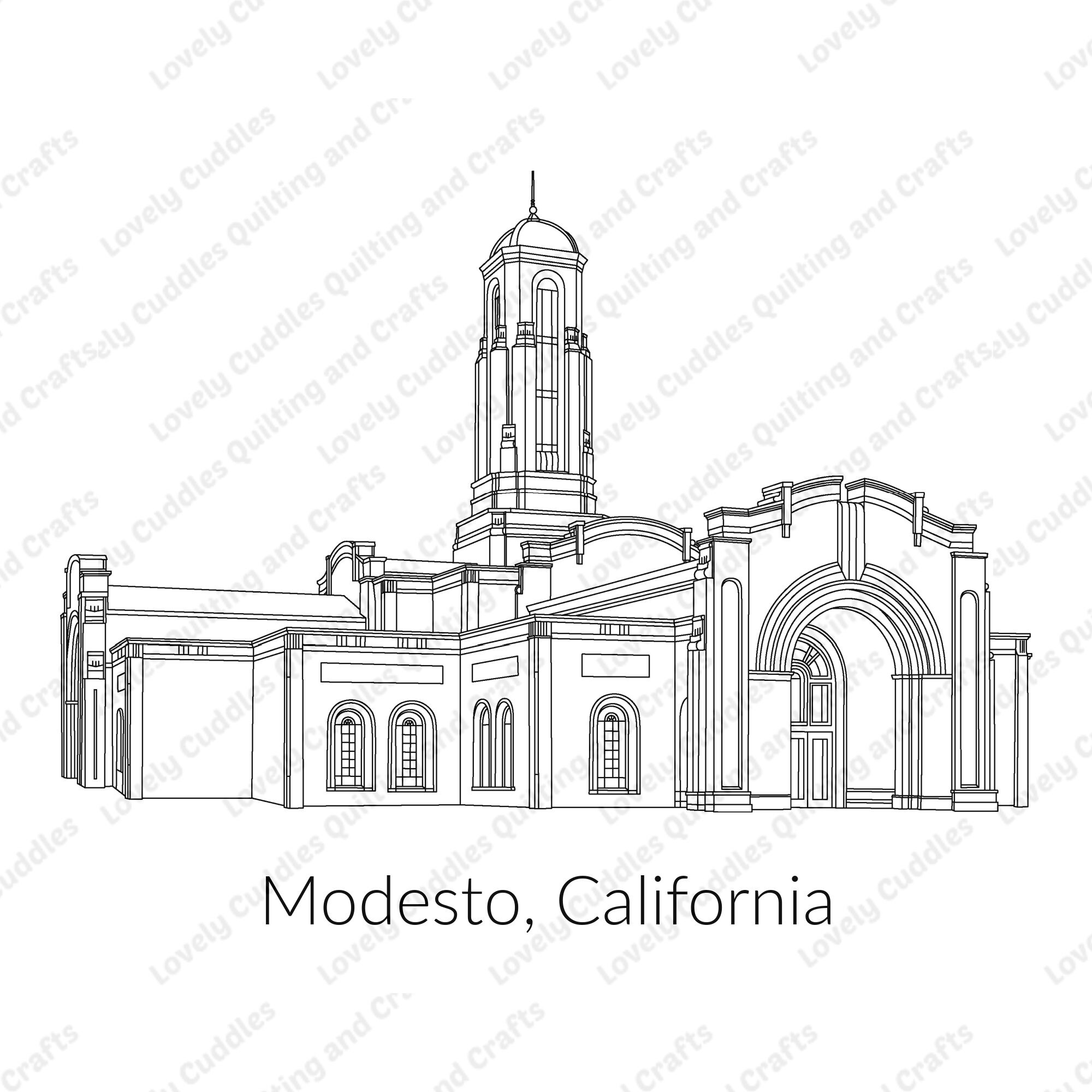 Modesto California LDS Temple SVG File-digital Download - Etsy