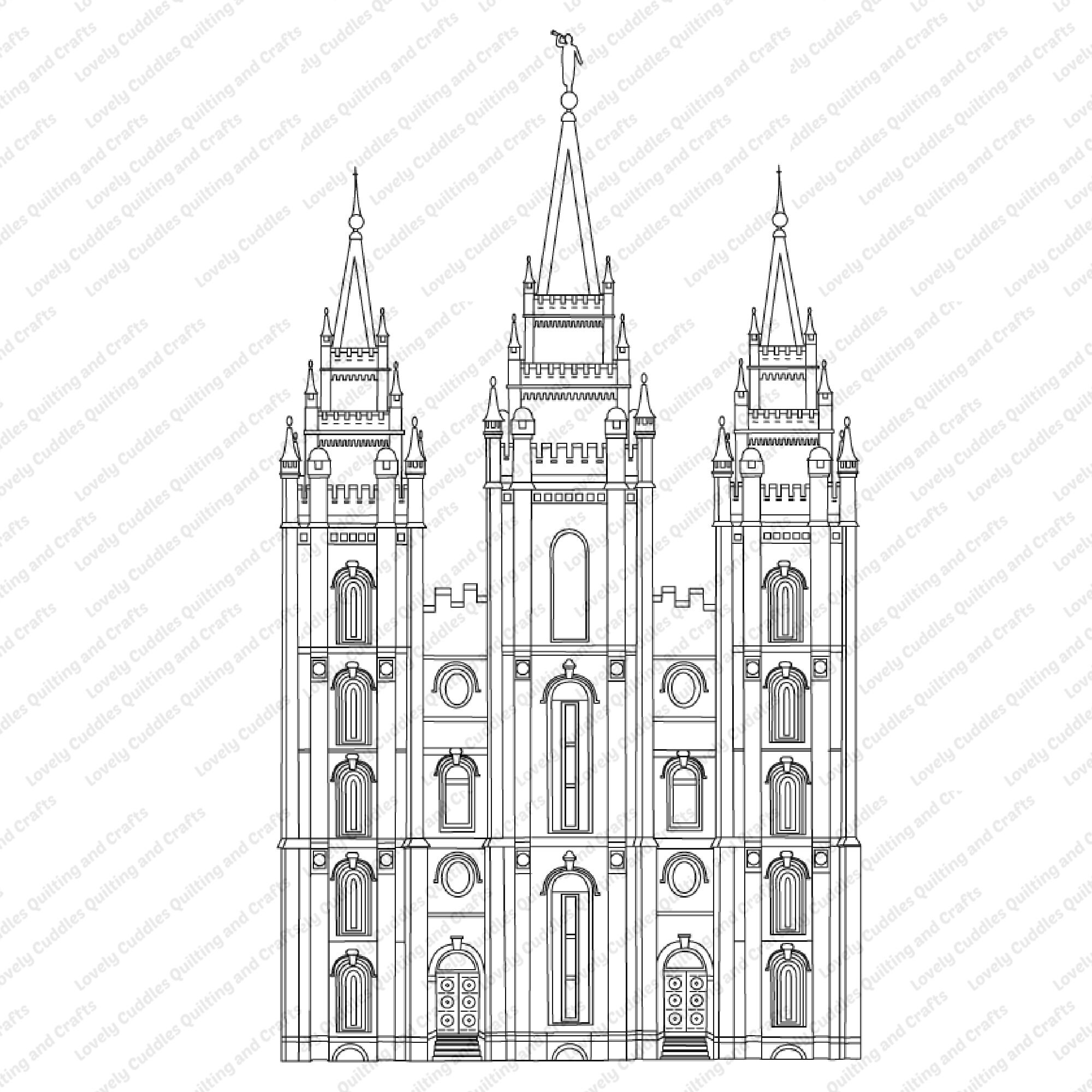 Salt Lake City, Utah LDS Temple SVG File Digital Download - Etsy