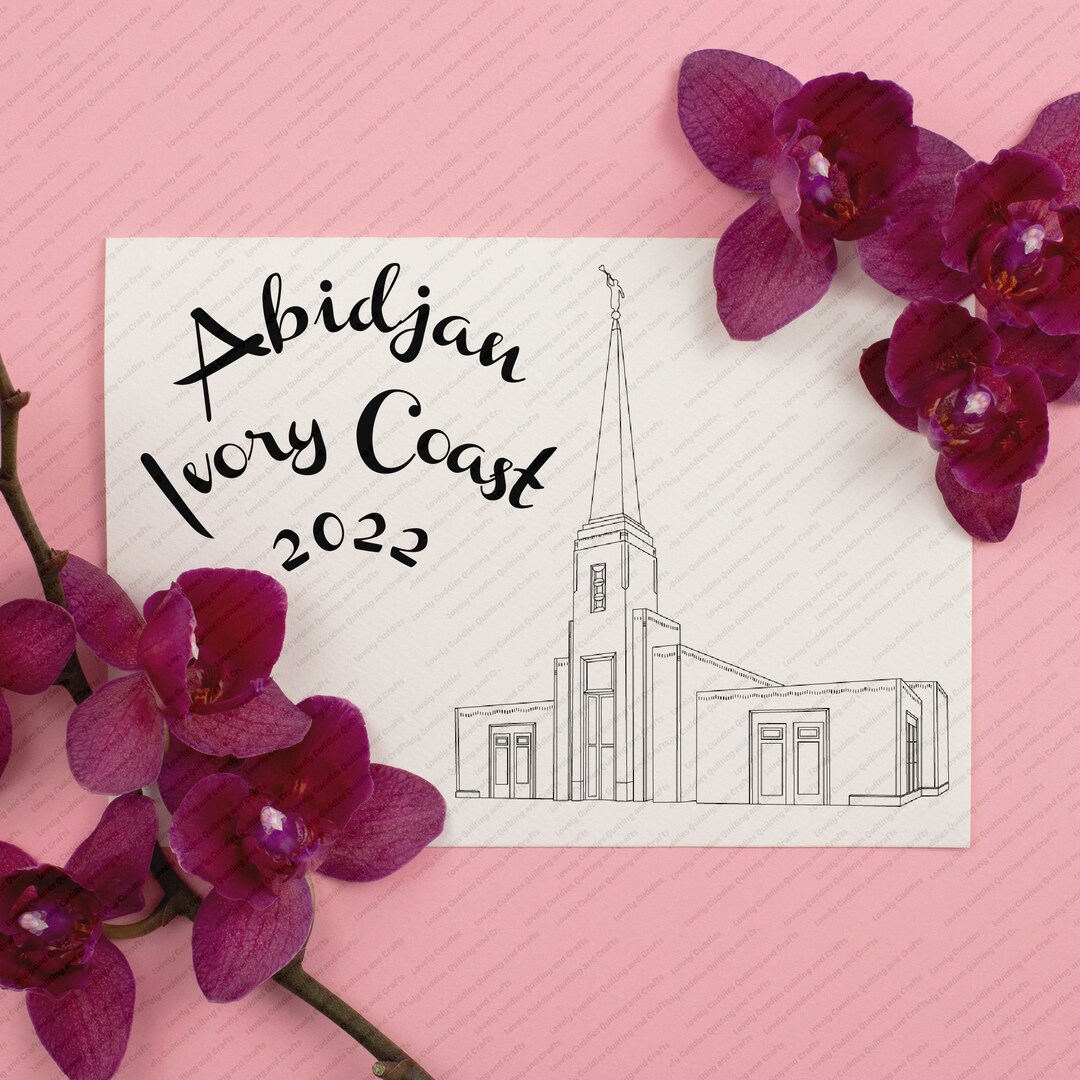 Abidjan, Ivory Coast SVG Temple Drawing File- Digital Download- Temple ...