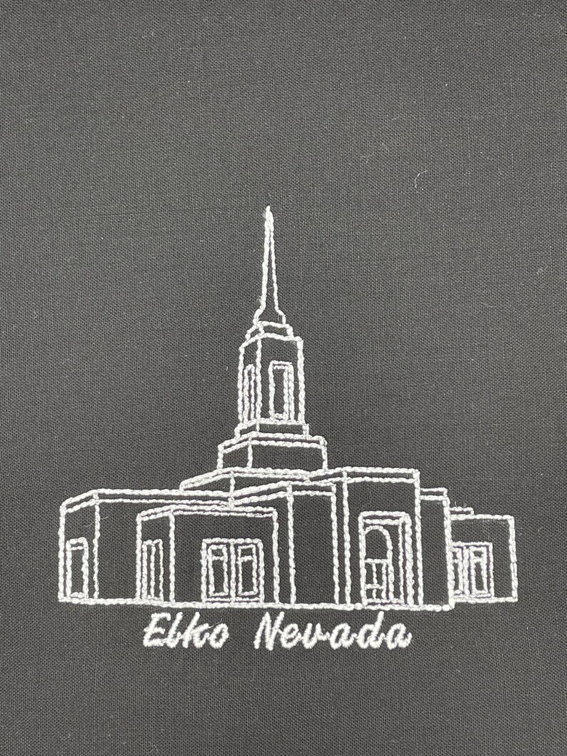 Elko Nevada Temple Embroidery File-digital Download Temple of the ...