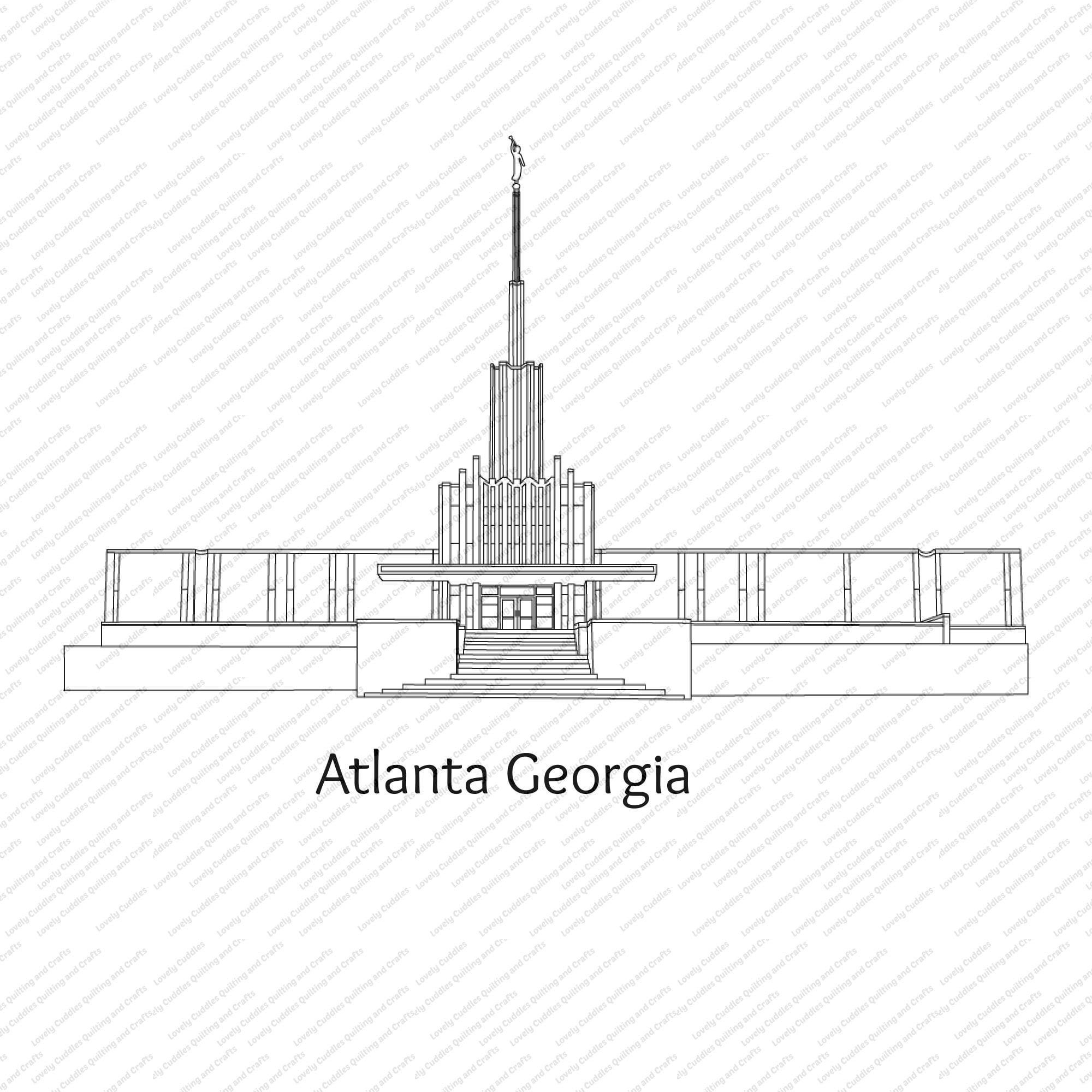 Atlanta Georgia LDS Temple SVG File-digital Download - Etsy
