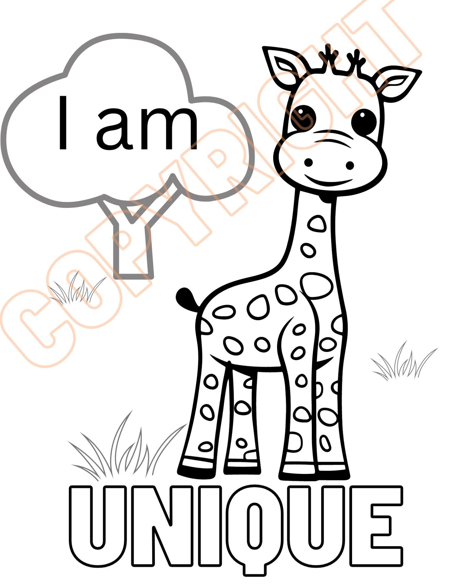 Positive Affirmations Coloring Book for Children - Etsy