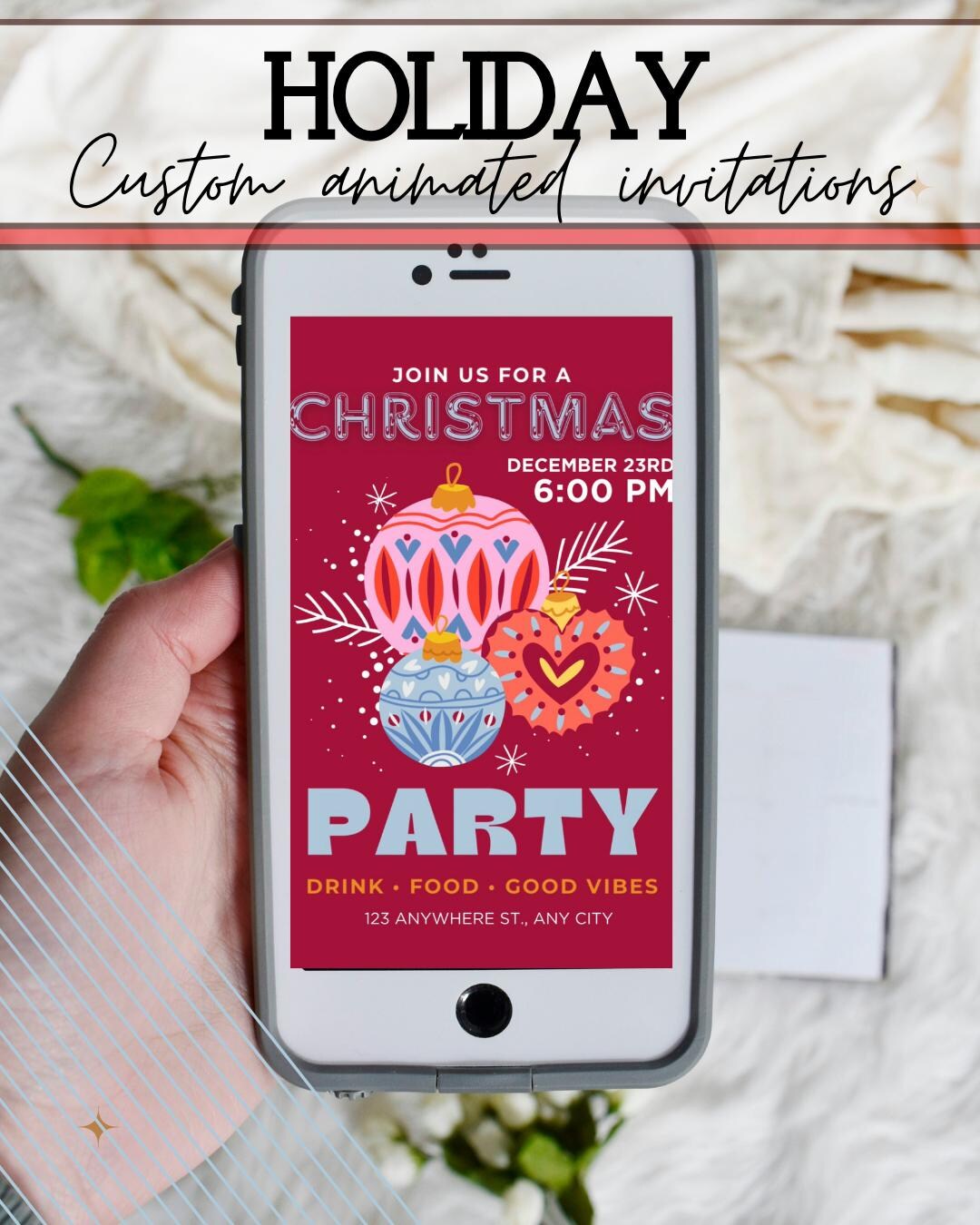 Custom Holiday Party Invitation - Etsy