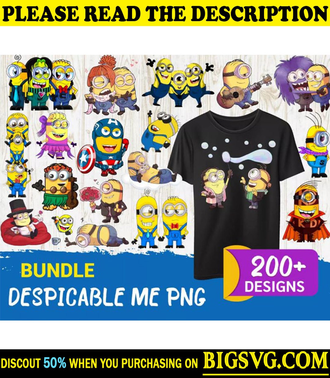 200 Minions Svg Bundle, Minions Svg, Minions Bundle, Minions Clipart ...