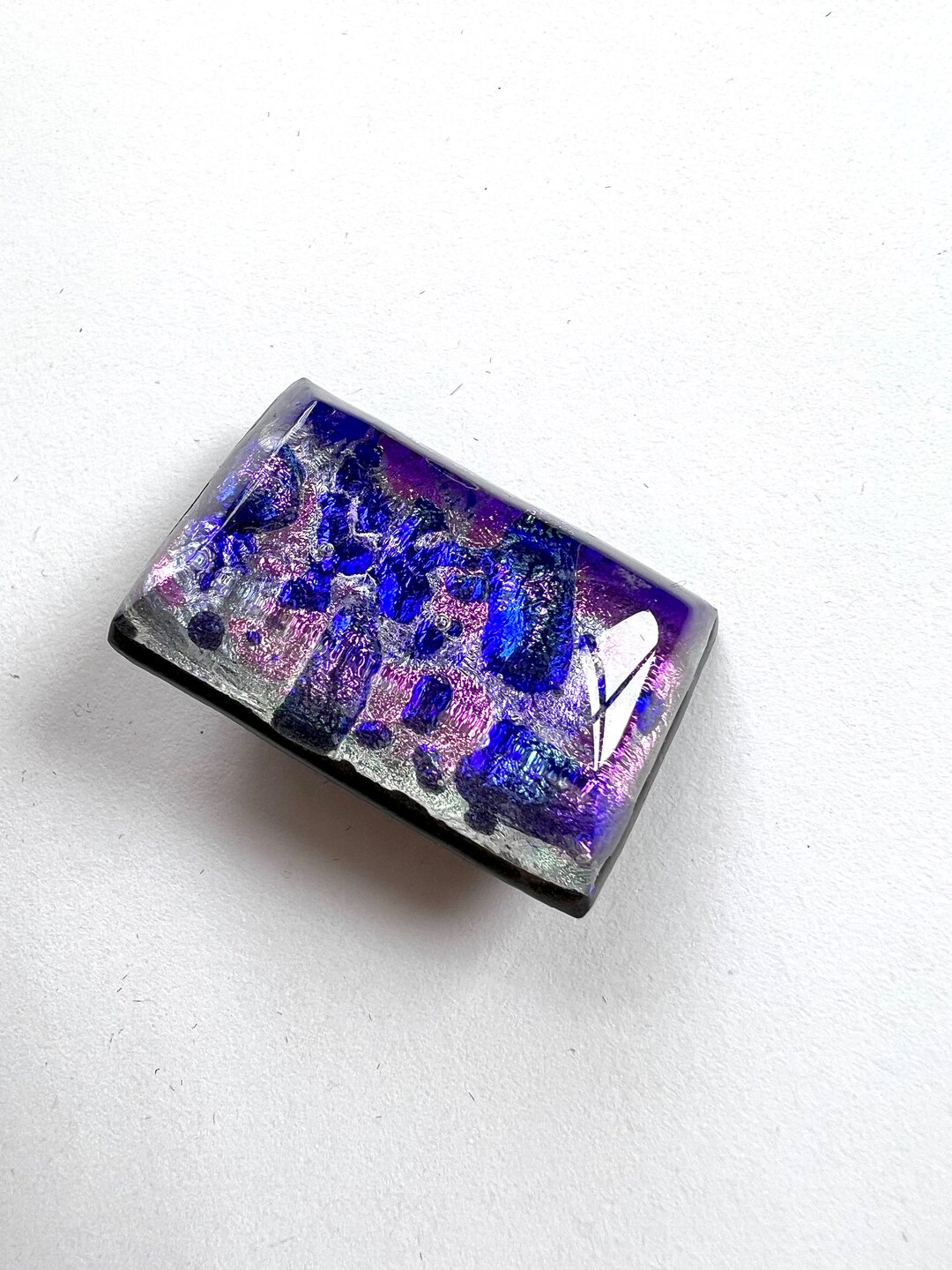 One-of-a-kind Fused Dichroic Art Glass Pin, Wearable Art Jewelry Brooch ...