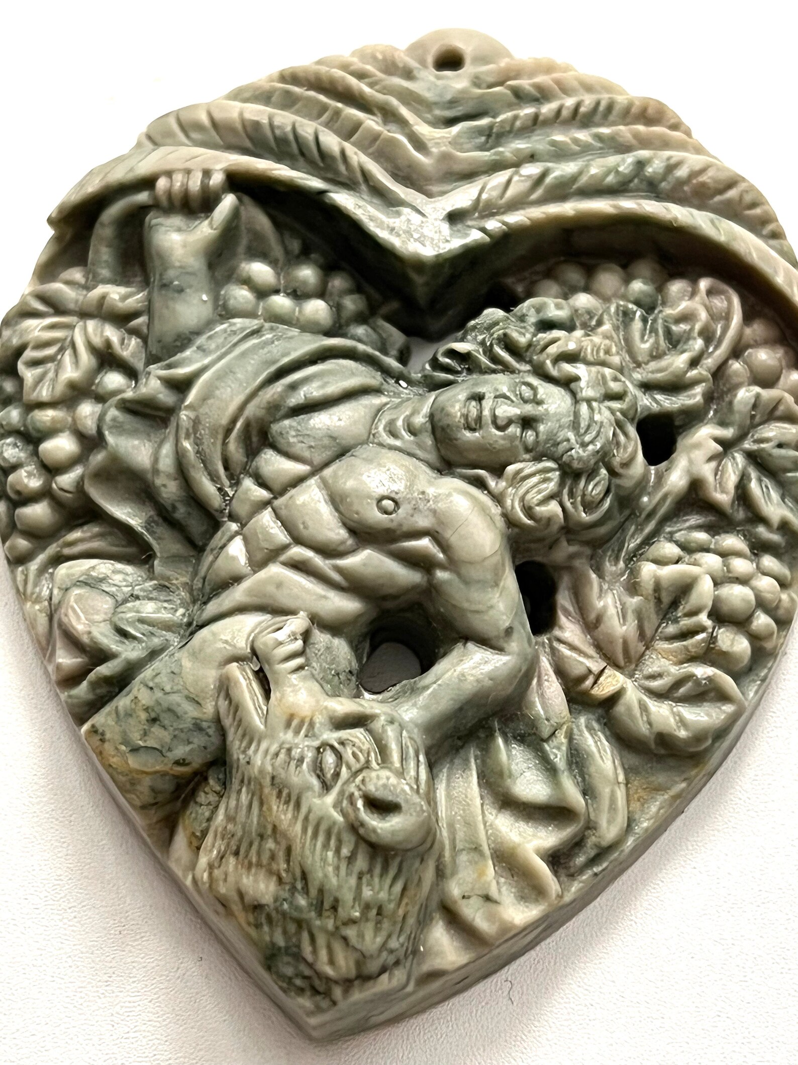 Vintage Carved Stone Male Figure Pendants Folk Art Stone Wall - Etsy