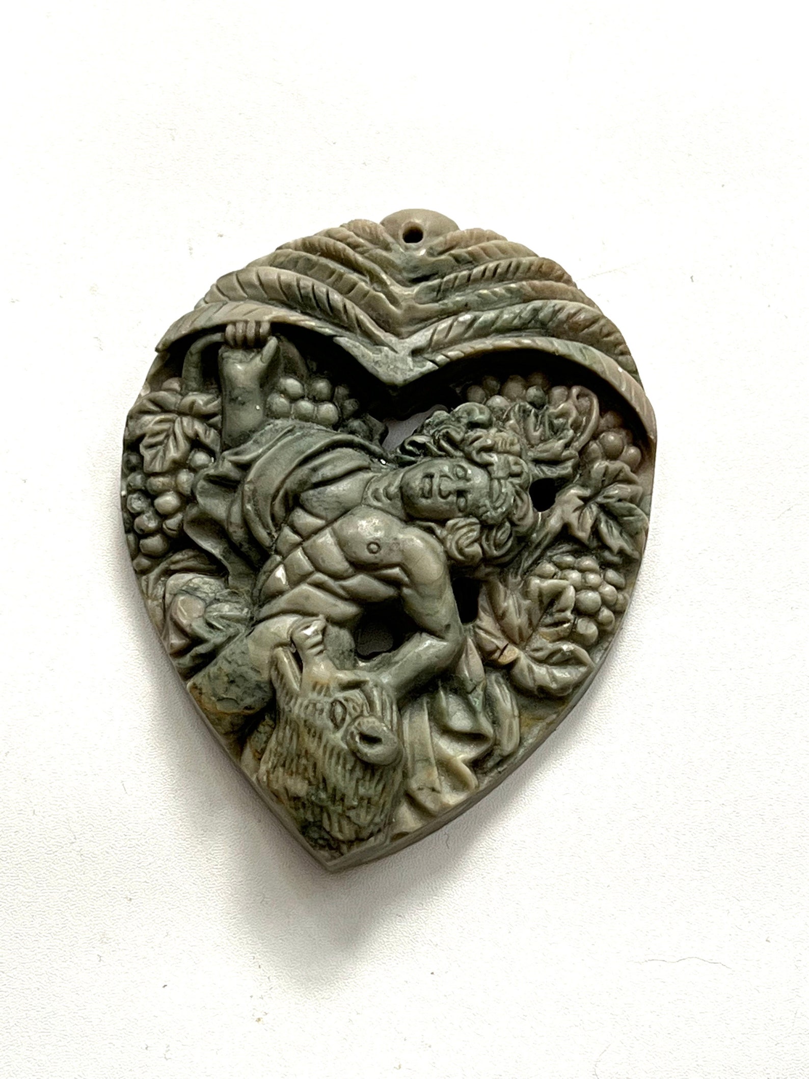 Vintage Carved Stone Male Figure Pendants Folk Art Stone Wall - Etsy