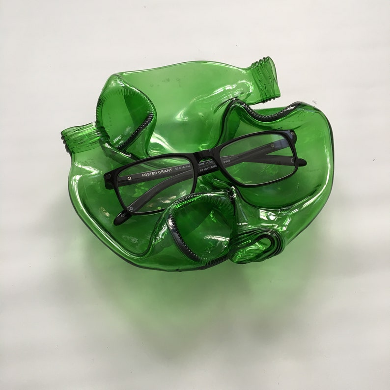 Upcycled Bottle Glass Triple Ale Gadget Cradle or Key Dish | Etsy