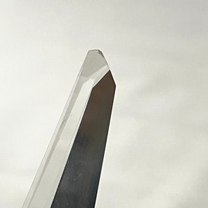 HOYA Reverse Cut Lead Crystal Obelisk, Large Glass Pagoda Spire, Rare ...
