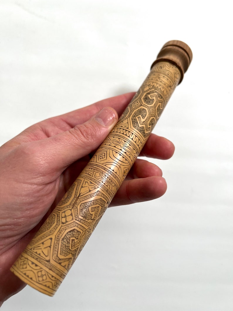Indonesian Carved Bamboo Lime Container: Antique Tribal Art - Etsy