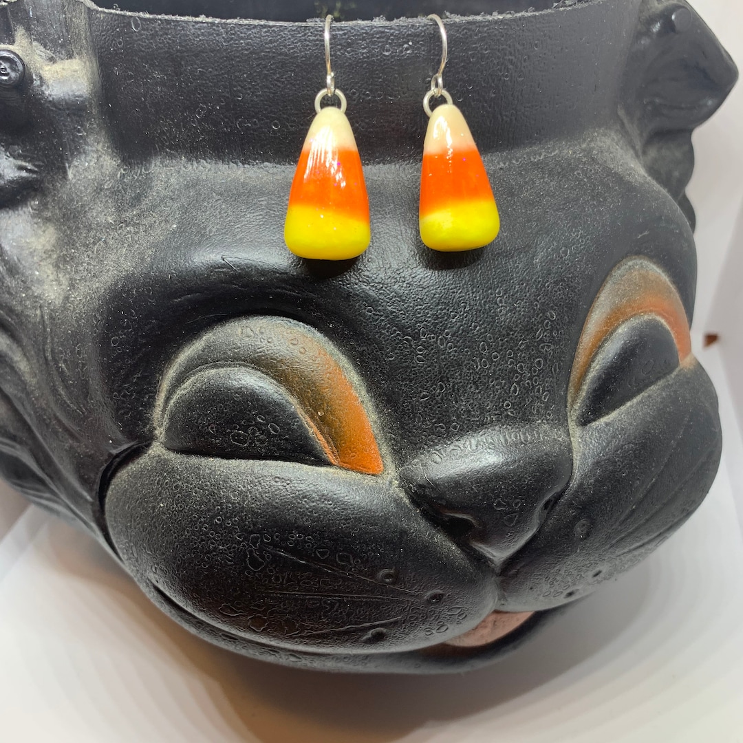 Candy Corn Earrings // Halloween Earrings // Halloween Jewelry // Candy ...