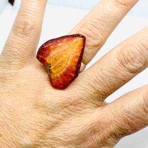 Strawberry Ring Real Fruit Jewelry Red Heart Strawberry Jewelry ...
